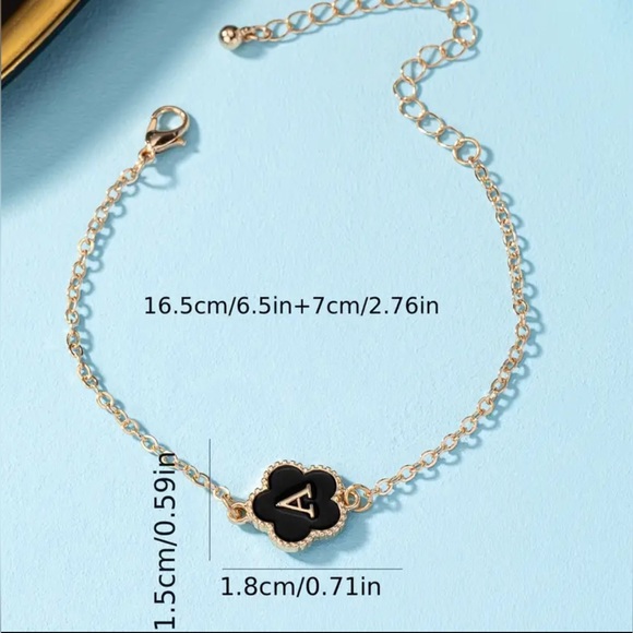 Jewelry | Brand New Clover Initial Letter M Chain Bracelet | Poshmark